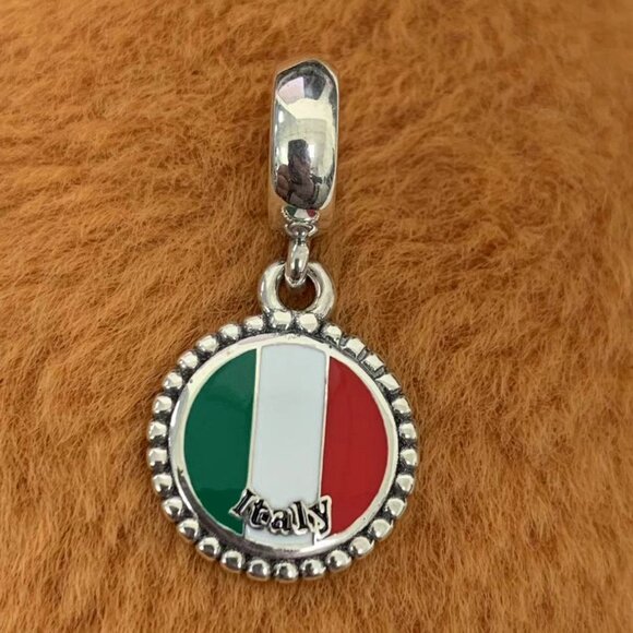 Pandora | Jewelry | Pandora Italian Flag Exclusive Charm S925 Silver ...
